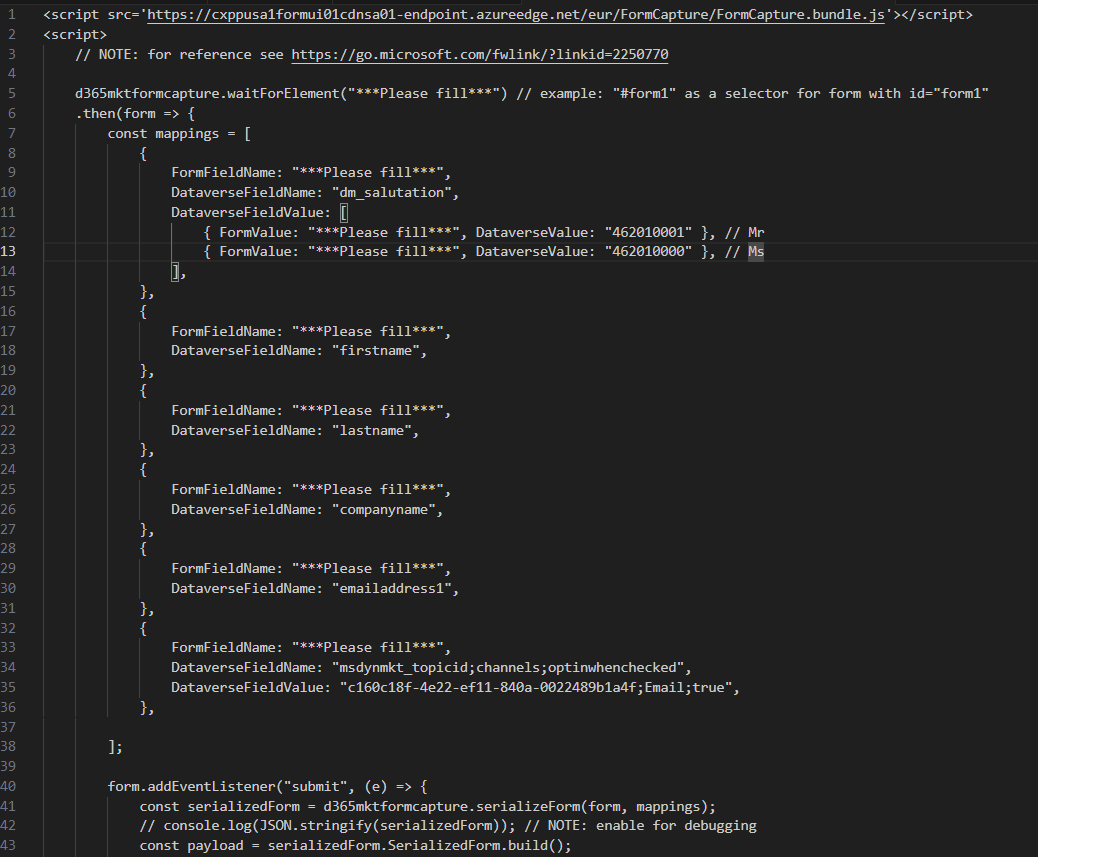 Add Form Capture With Realtime Marketing Forms - DynamicsMap