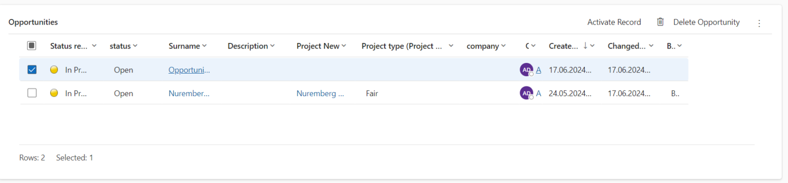 Activating button on the Subgrid upon selecting a record (SelectionCountRule) - DynamicsMap